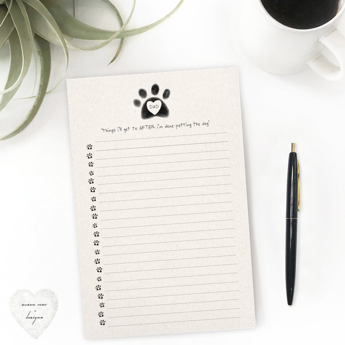 Dog Dad Notepad Gift from Dog | Susan Case Designs
